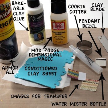 Mod Podge On Polymer Clay Pendants - Mod Podge Rocks