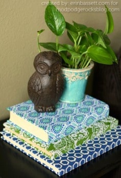 Fabric Covered Books for Home Decor - Mod Podge Rocks