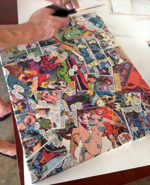 Comic Wall Art for a Kids' Room or Man Cave - Mod Podge Rocks