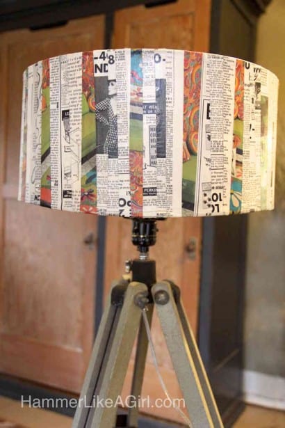 Decoupage Lampshade with a Vintage Inspired Look - Mod Podge Rocks