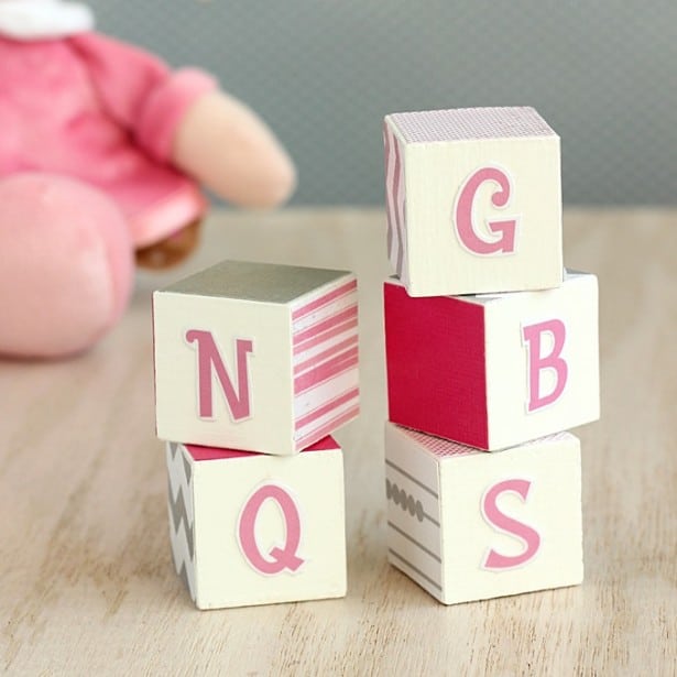 DIY Alphabet Blocks for Nursery Decor - Mod Podge Rocks