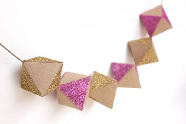 This Paper Garland is Glittery (Free Template!) - Mod Podge Rocks