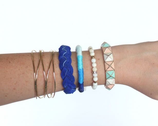 DIY Cord Bracelet Wrapped in Thread - Mod Podge Rocks