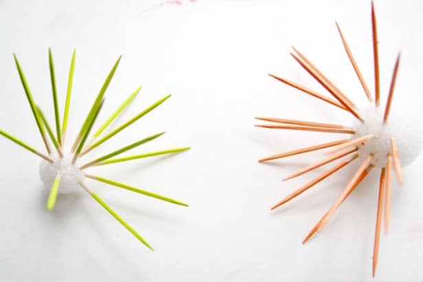 Toothpick Cactus Craft for Kids - Mod Podge Rocks