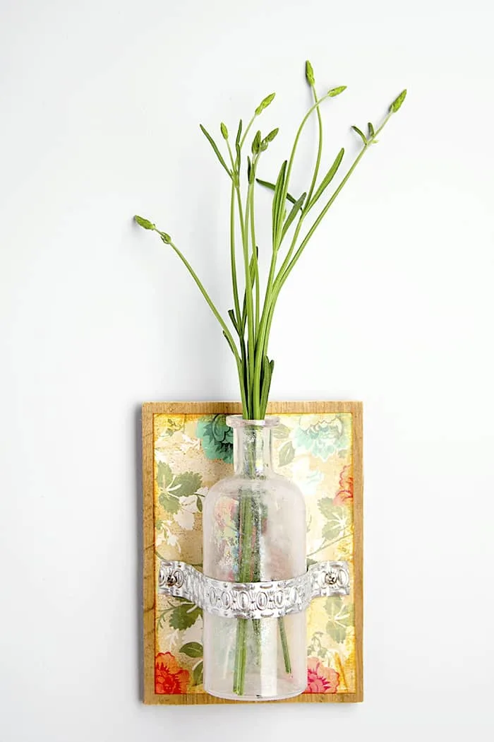 DIY Wall Vase Makes a Pretty Floral Display - Mod Podge Rocks