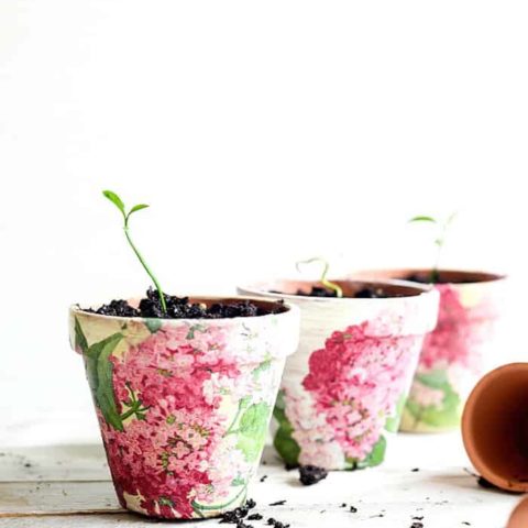 Decoupage Bookcase with Fabric - Mod Podge Rocks