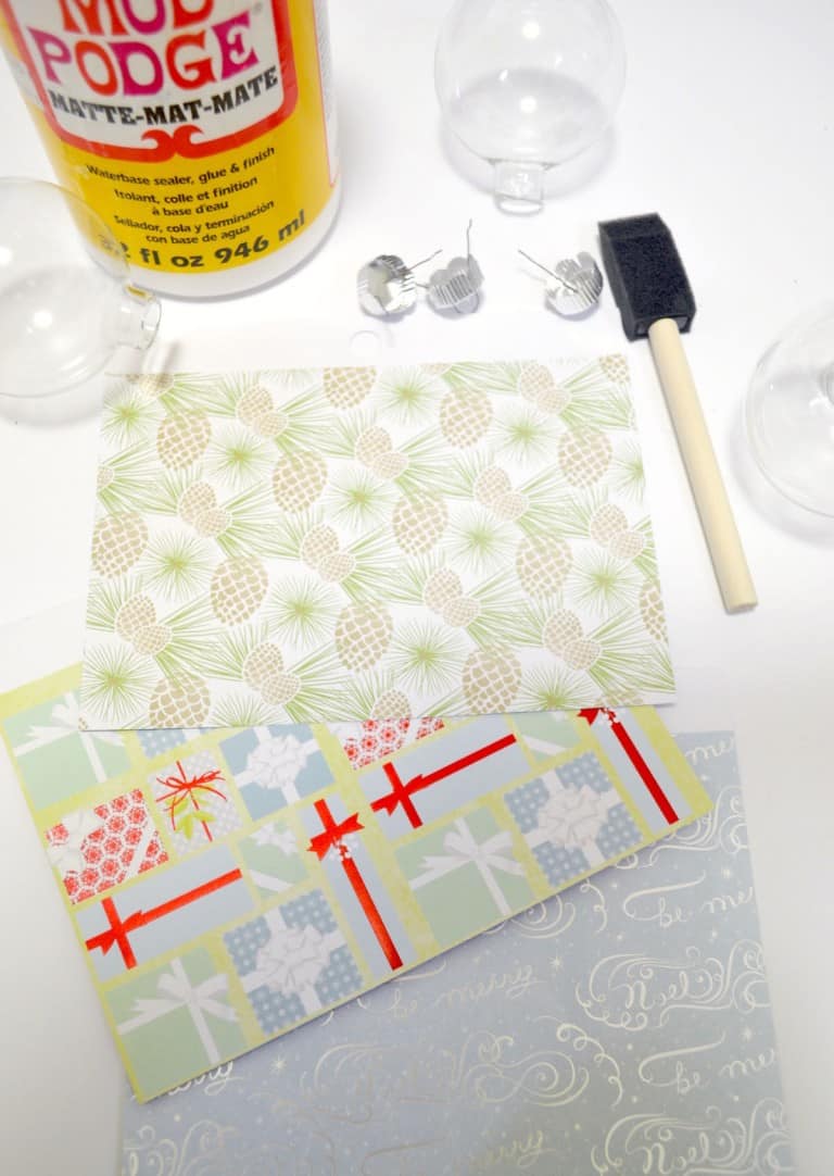 How to Mod Podge Glass Christmas Ornaments - Mod Podge Rocks