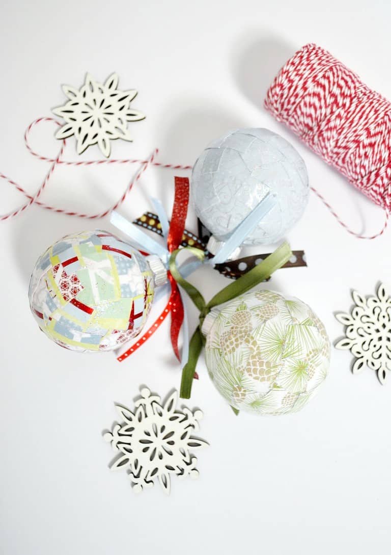 How to Mod Podge Glass Christmas Ornaments - Mod Podge Rocks