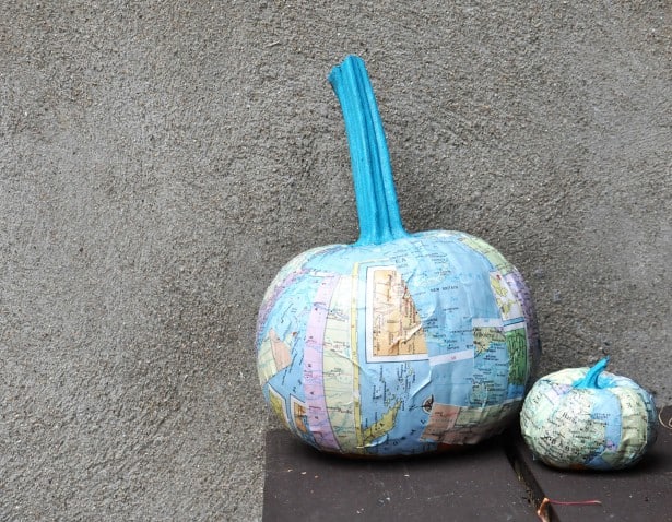 Make Mod Podge Pumpkins with Maps! - Mod Podge Rocks