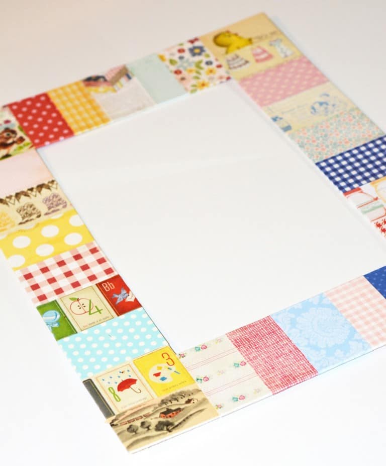 DIY Photo Mat with Scrapbook Paper (Cheap & Cute!) - Mod Podge Rocks