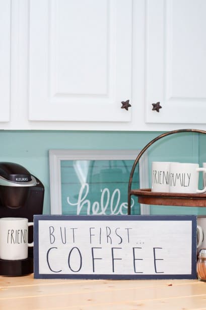 DIY Coffee Bar Sign with Farmhouse Style - Mod Podge Rocks