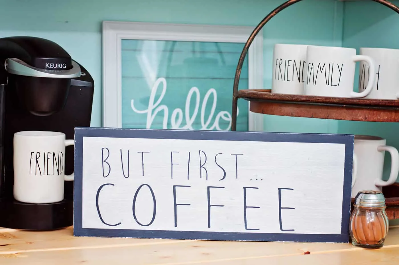 DIY Coffee Bar Sign with Farmhouse Style - Mod Podge Rocks