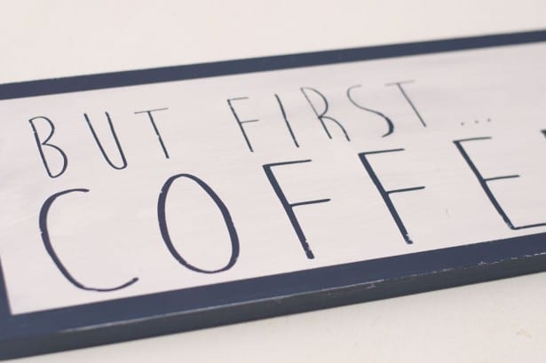 DIY Coffee Bar Sign with Farmhouse Style - Mod Podge Rocks