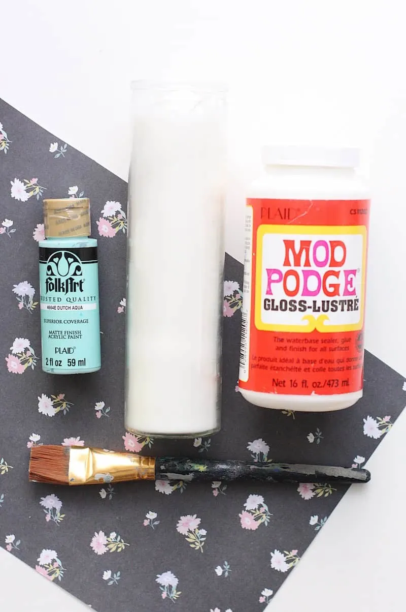 Paper Wrapped Dollar Store Candles - Mod Podge Rocks