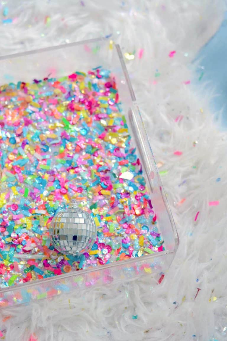 Colorful Confetti Tray Made in Minutes - Mod Podge Rocks