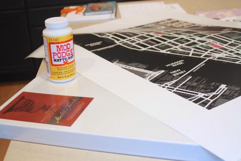 Poster on Canvas with Mod Podge - Mod Podge Rocks