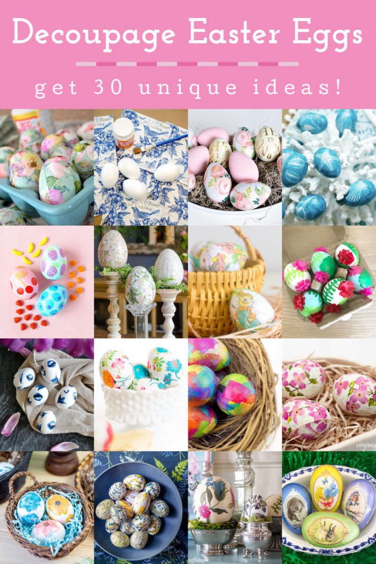 30 Decoupage Easter Eggs for the Holiday - Mod Podge Rocks