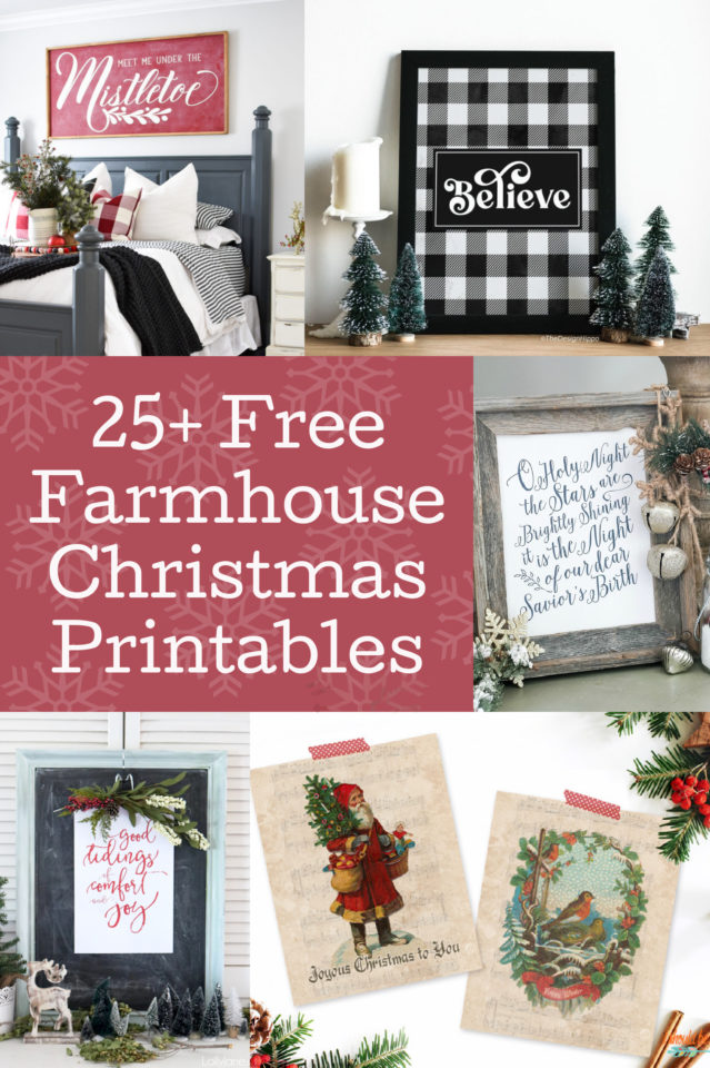Free Rustic Themed Christmas Printables - Mod Podge Rocks