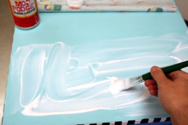 Decoupage Tabletop with Fabric (and Mod Podge!) - Mod Podge Rocks