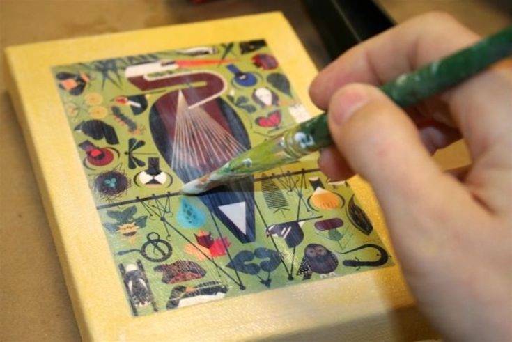 Add An Image to Canvas with Mod Podge - Mod Podge Rocks