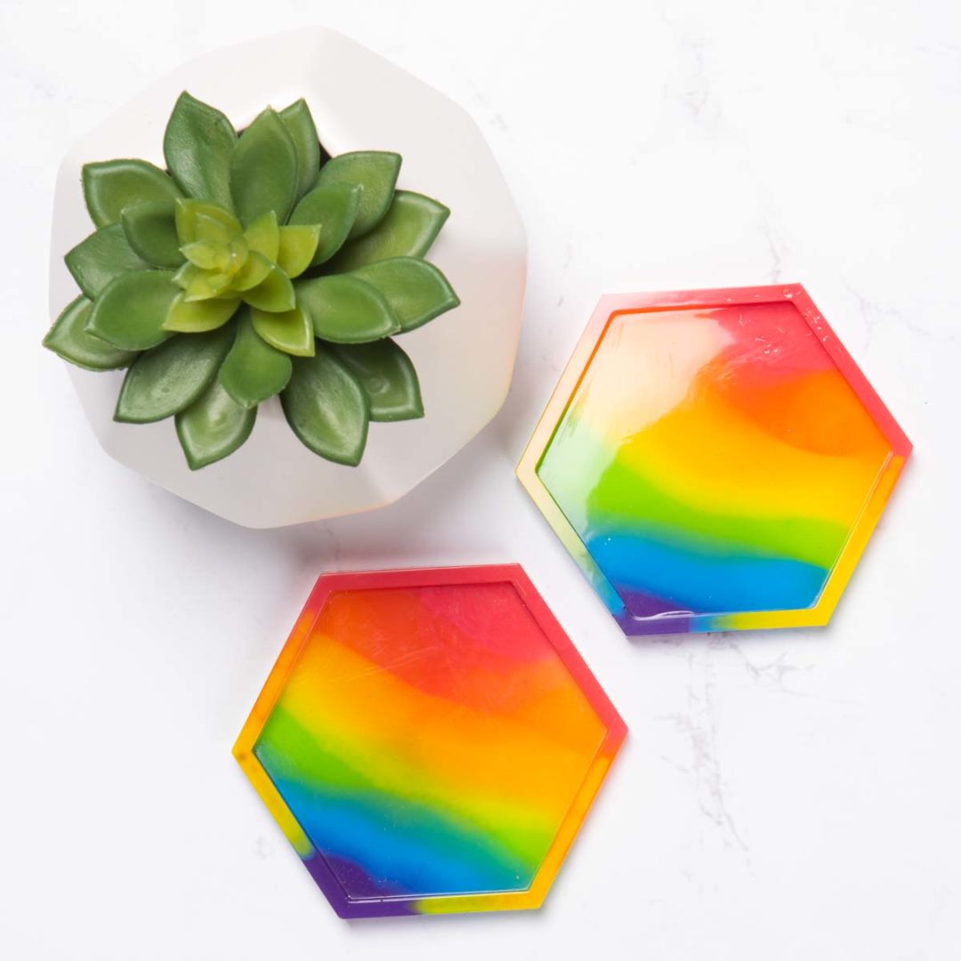 DIY Resin Coasters For Home or Gifts - Mod Podge Rocks