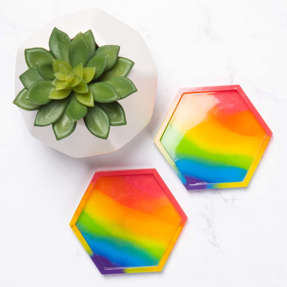 DIY Resin Coasters For Home or Gifts - Mod Podge Rocks