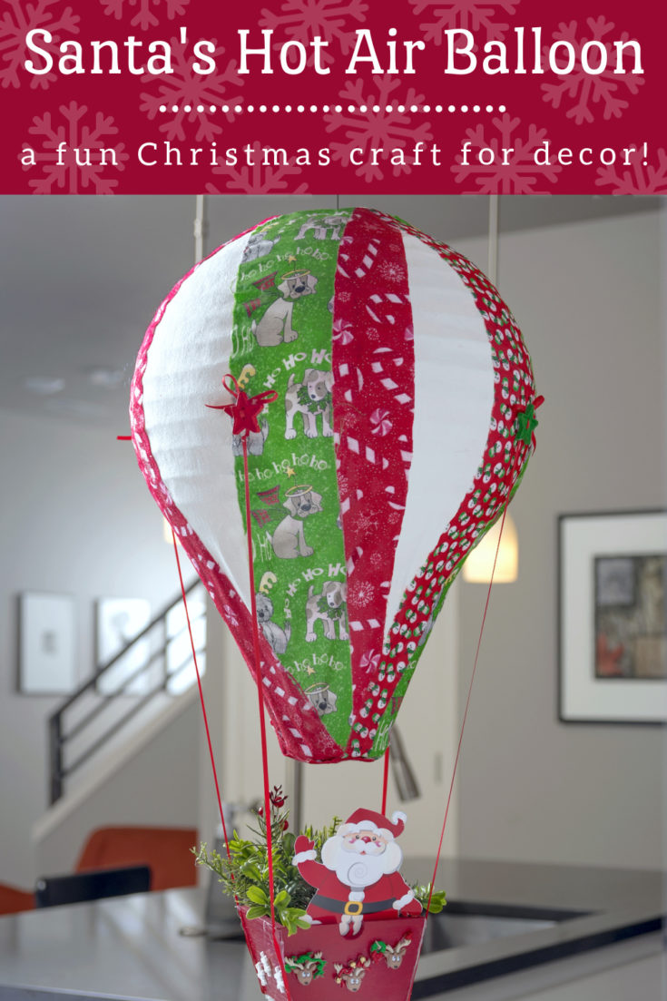 Santa's Hot Air Balloon Christmas Decor - Mod Podge Rocks