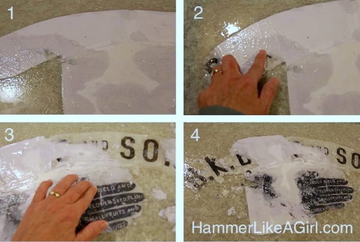 Vintage Window Photo Transfer to Glass - Mod Podge Rocks