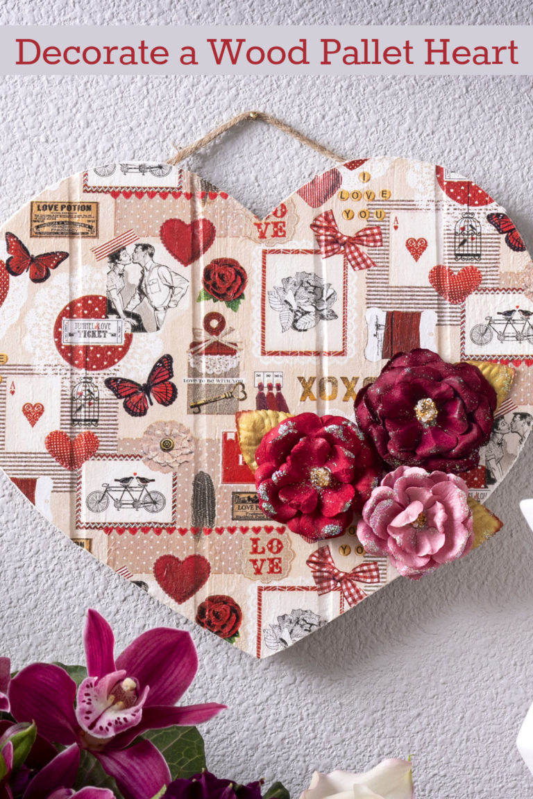 Wood Pallet Heart Decor for Valentine's Day - Mod Podge Rocks
