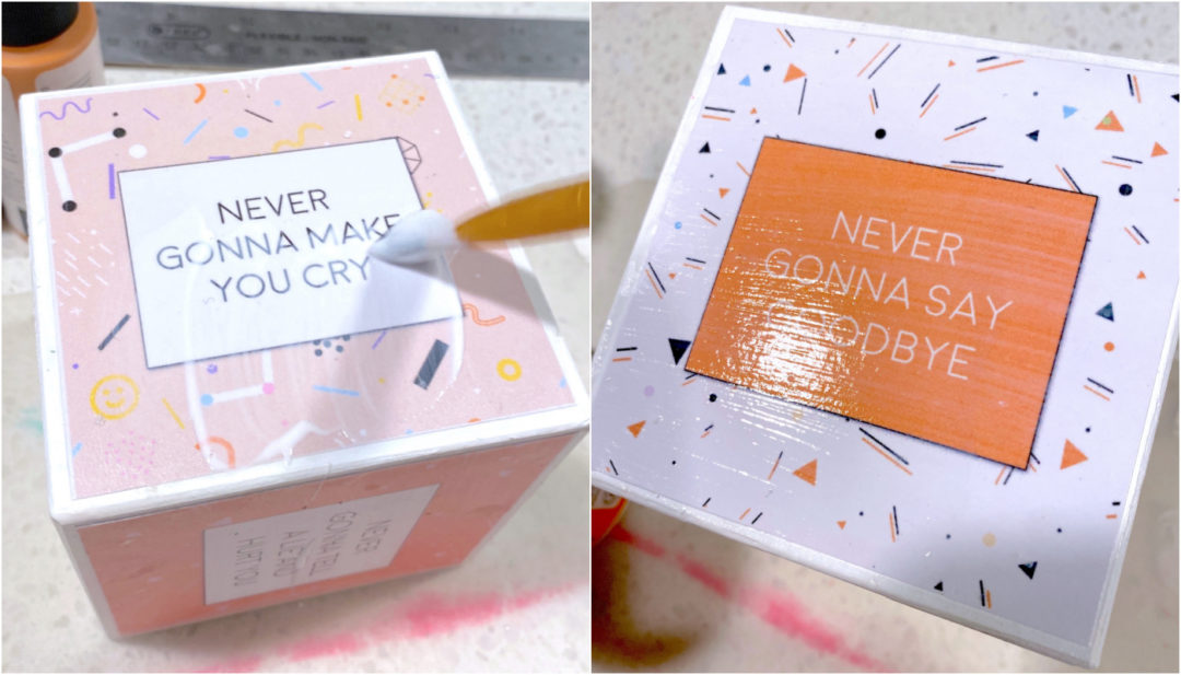 Decoupage On Wood Using Any Printouts - Mod Podge Rocks