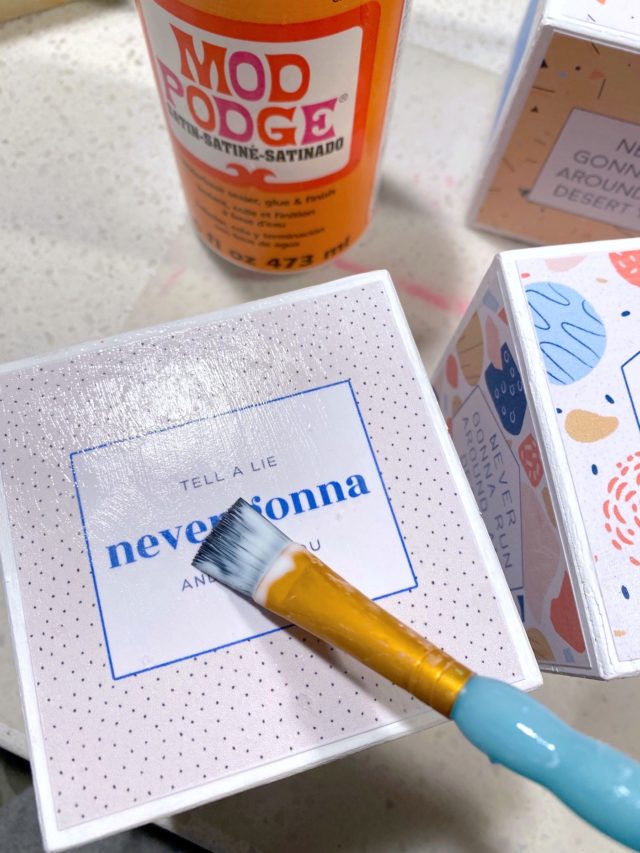 Decoupage On Wood Using Any Printouts - Mod Podge Rocks