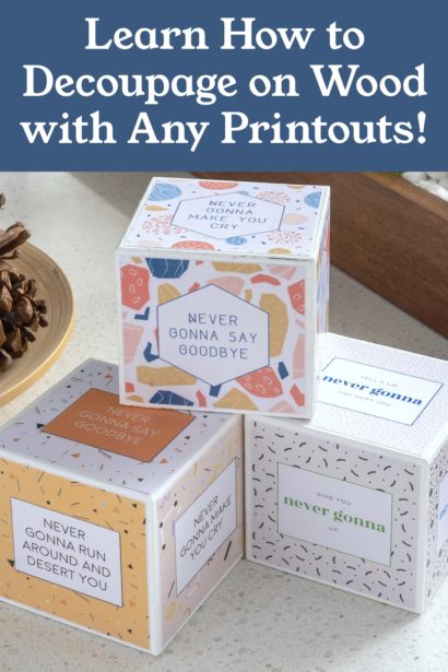 Decoupage On Wood Using Any Printouts - Mod Podge Rocks