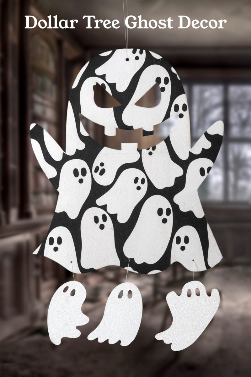 Dollar Tree Wooden Ghost Decor - Mod Podge Rocks