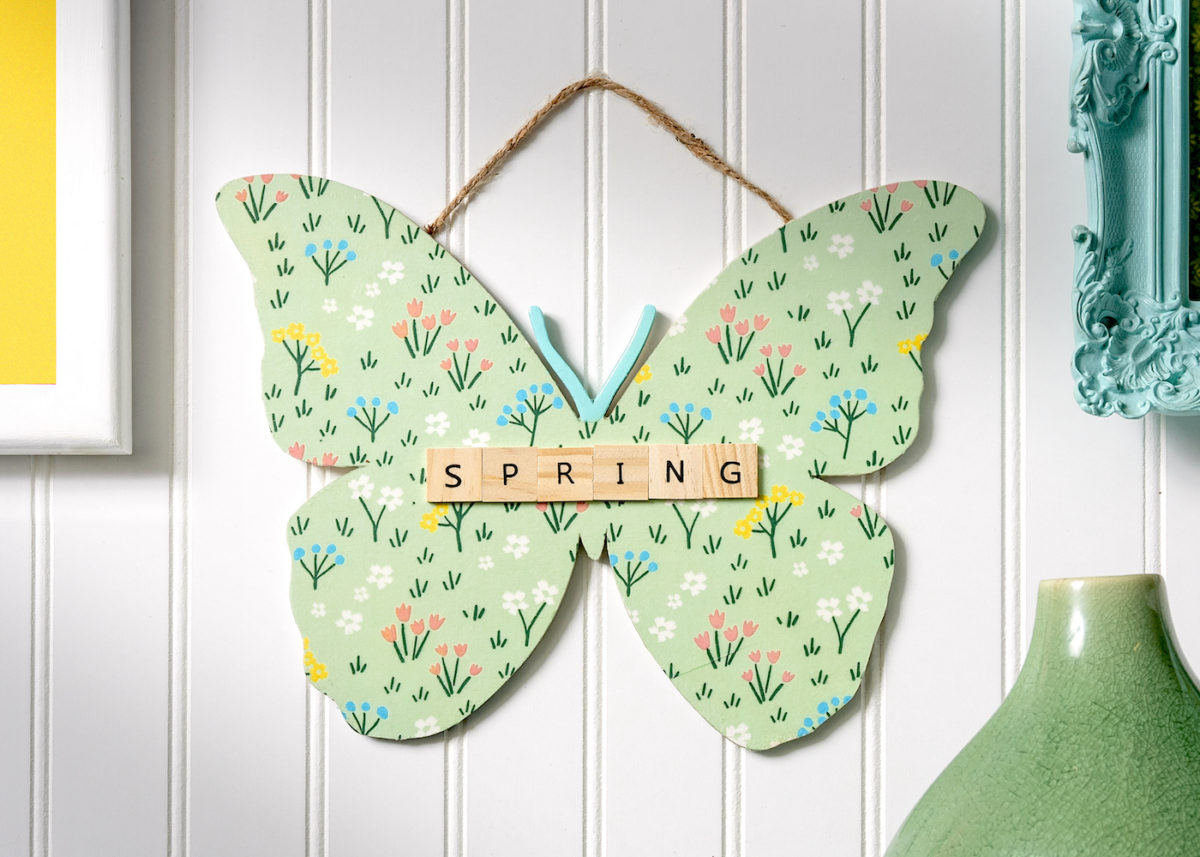 Wood Butterfly Decor for Spring - Mod Podge Rocks
