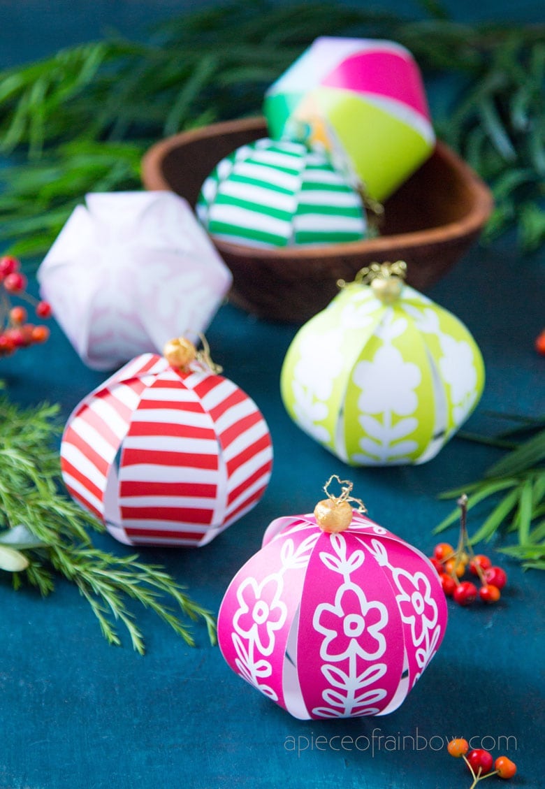 30+ Paper Christmas Ornaments for the Tree - Mod Podge Rocks